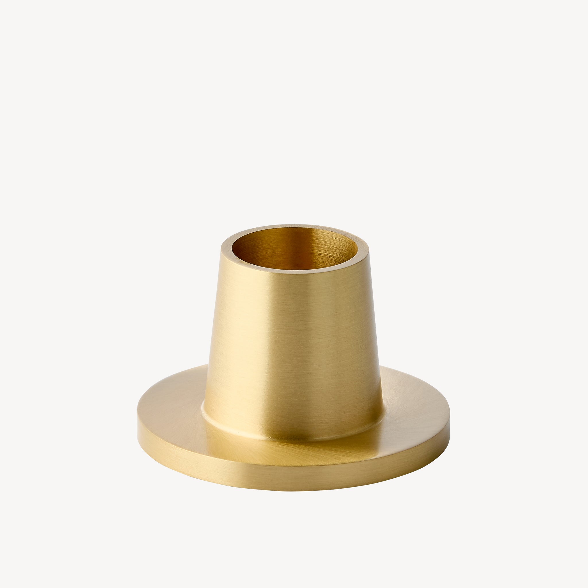 Mono Dinner Candle Holder - Satin Brass