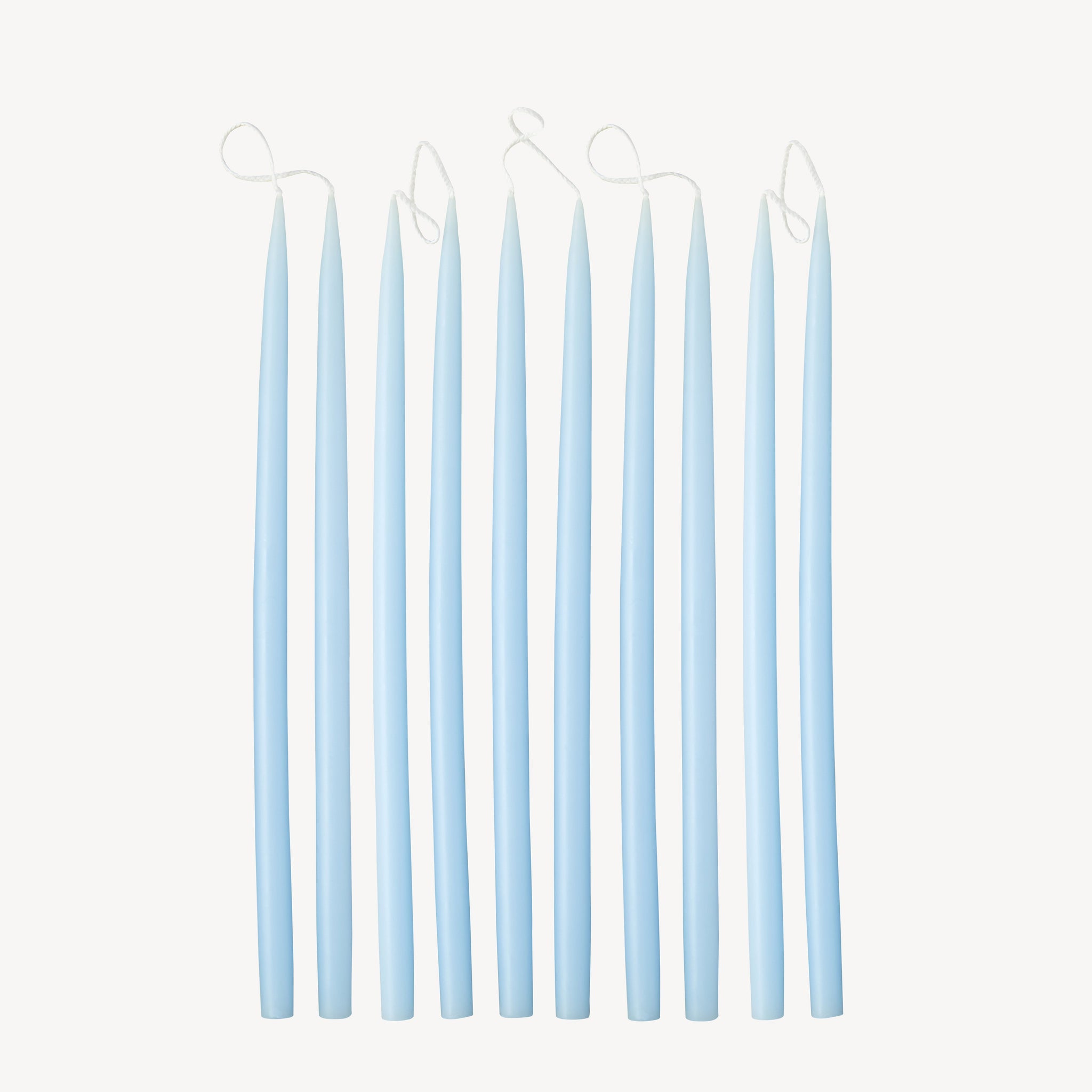Box of 10 Candles - Taper 28 Skinny - Pale Blue